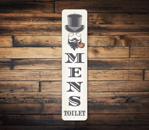 Mens Toilet Sign Vintage Bathroom Sign Old Time Bathroom - Etsy