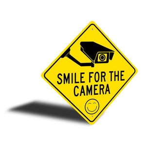 Smile for Camera Security Sign Funny Caution Sign Smile for - Etsy Canada
