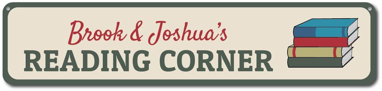 Reading Corner Sign, Personalized Child Name Bedroom Sign, Custom Kid ...