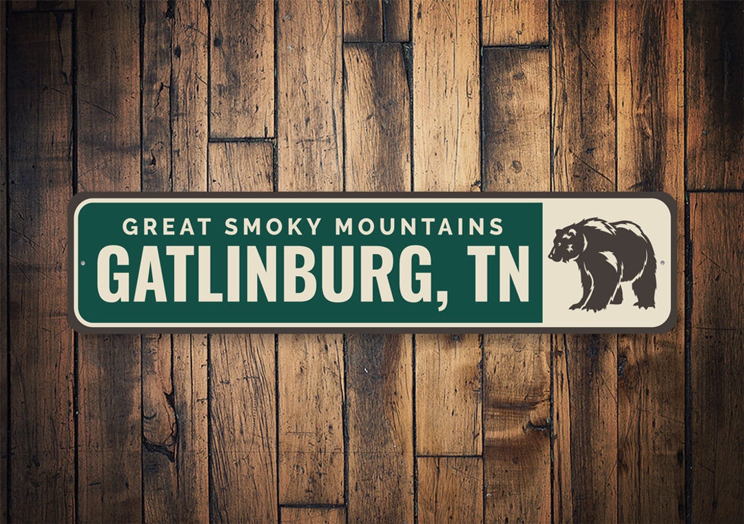 Aluminum Smoky Mountain Sign, Smoky Mountain Locational Sign, Smoky ...