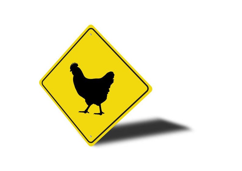 Chicken Crossing Sign, Chicken Crossing, Hen Crossing Diamond Sign, Hen ...