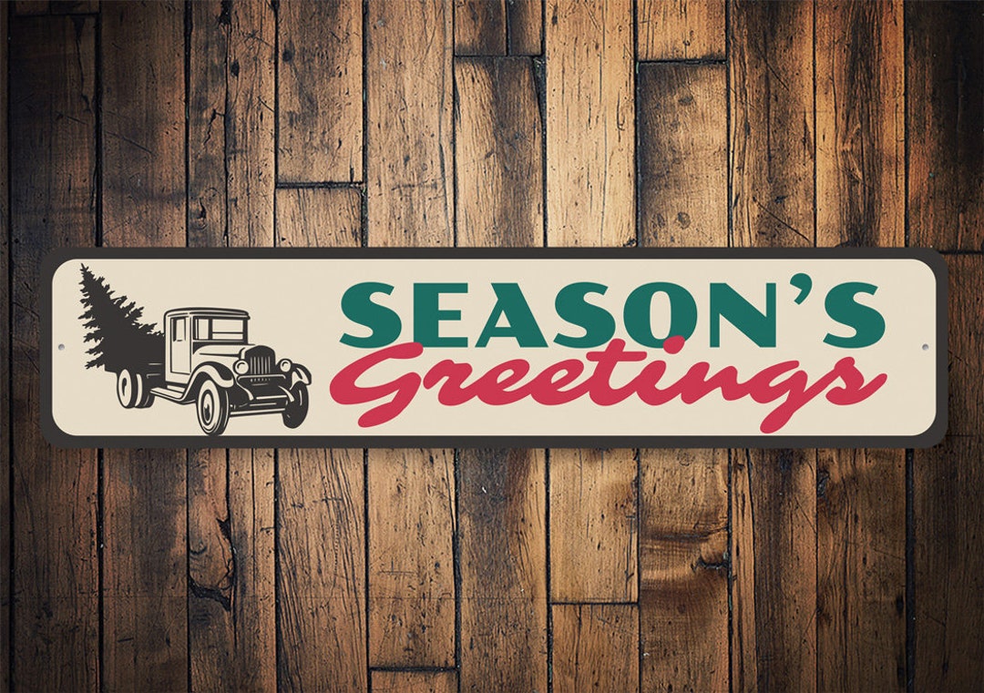 Seasons Greetings, Sign for Seasons, Decor for Christmas, Christmas ...