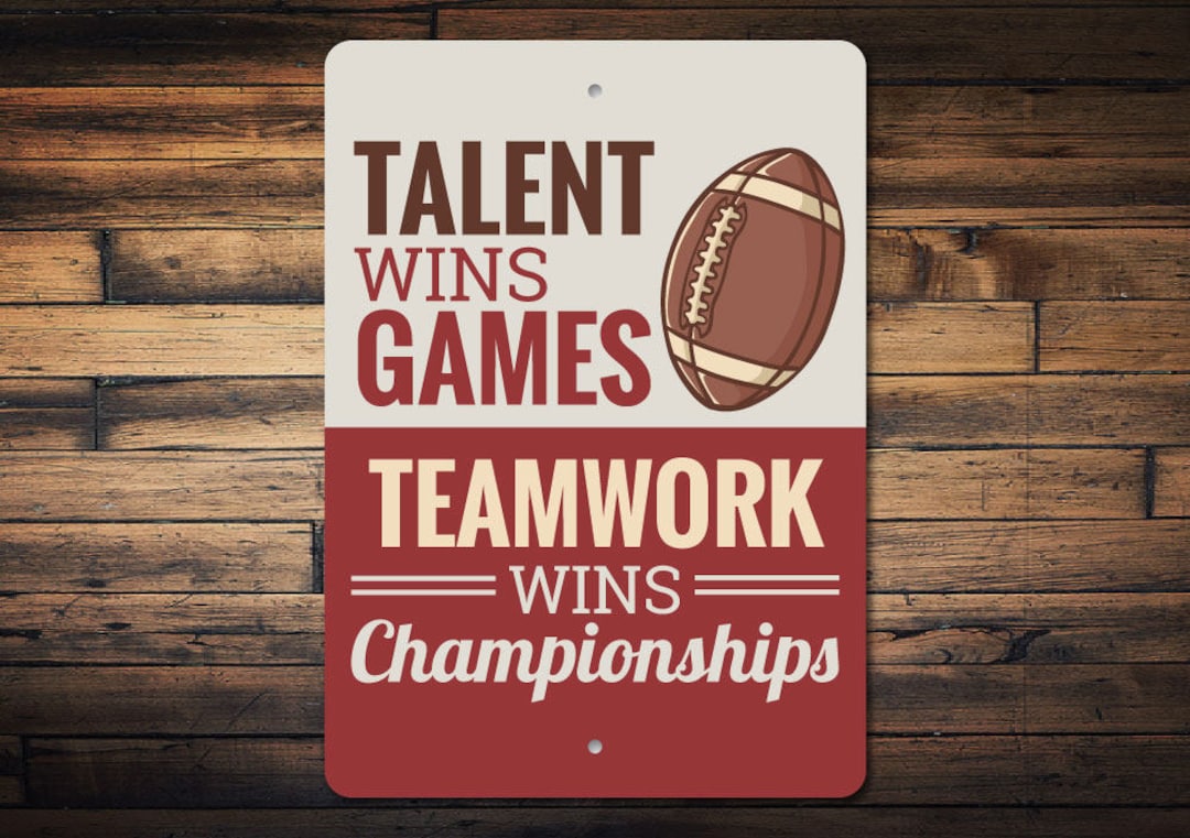 Sports Quote Sign, Teamwork Sign, Locker Room Decor, Locker Room Sign ...