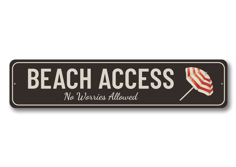 Beach Access Sign Beach Umbrella Sign Beach Access Here - Etsy