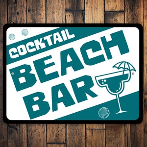 Cocktail Beach Bar Sign, Beach Bar Gift, Custom Beach Bar Sign, Beach ...