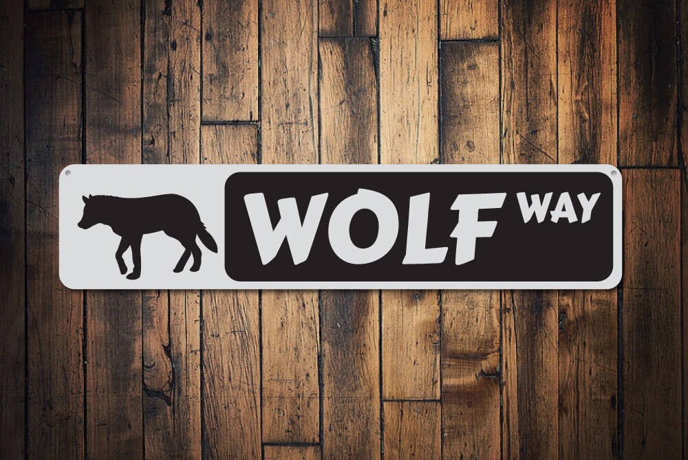 Wolf Way Sign Custom Lake House Street Sign Metal Wolf Lover | Etsy