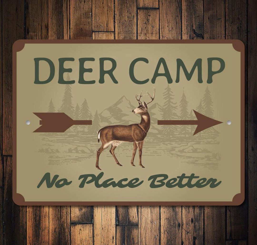 Deer Camp Decor, Deer Camp Sign, Deer Lover Gift, Deer Decor, Lake ...