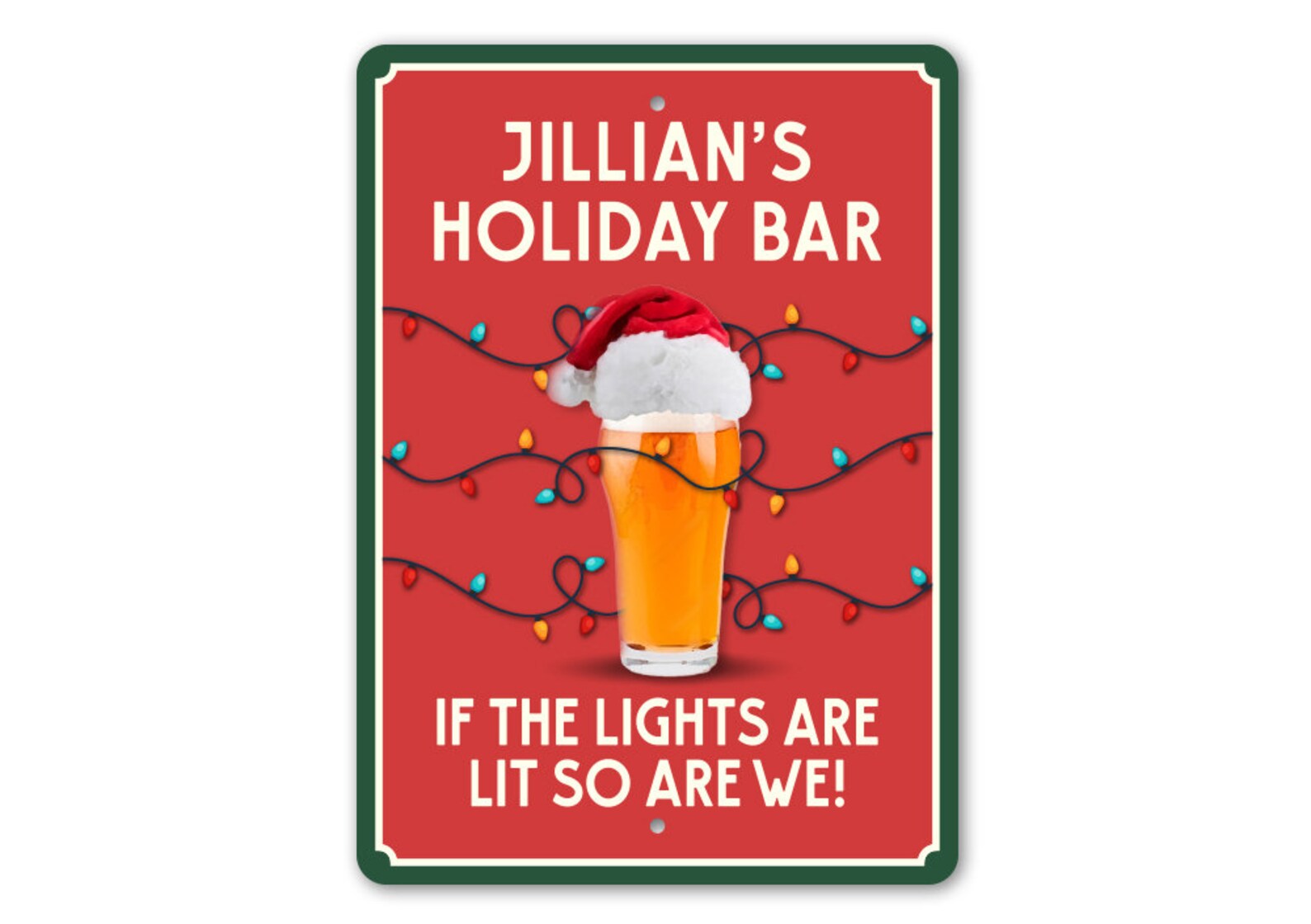 Custom Christmas Bar Sign Christmas Sign Family Christmas - Etsy