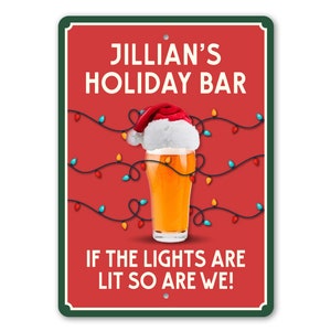 Custom Christmas Bar Sign, Christmas Sign, Family Christmas Sign ...