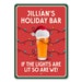 Custom Christmas Bar Sign, Christmas Sign, Family Christmas Sign ...
