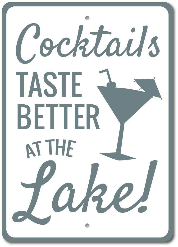 Cocktails Sign Lake Drinks Sign Lake Bar Sign Lake Bar - Etsy
