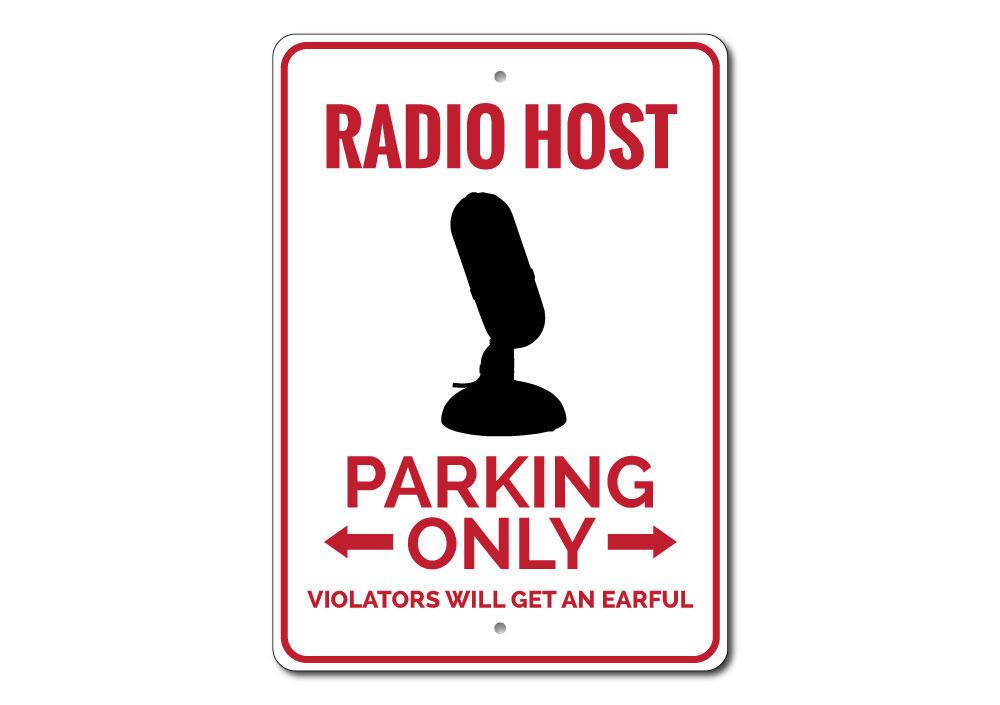 Radio Host Parking Sign, Radio Host Sign, Radio Host Gift for Radio ...