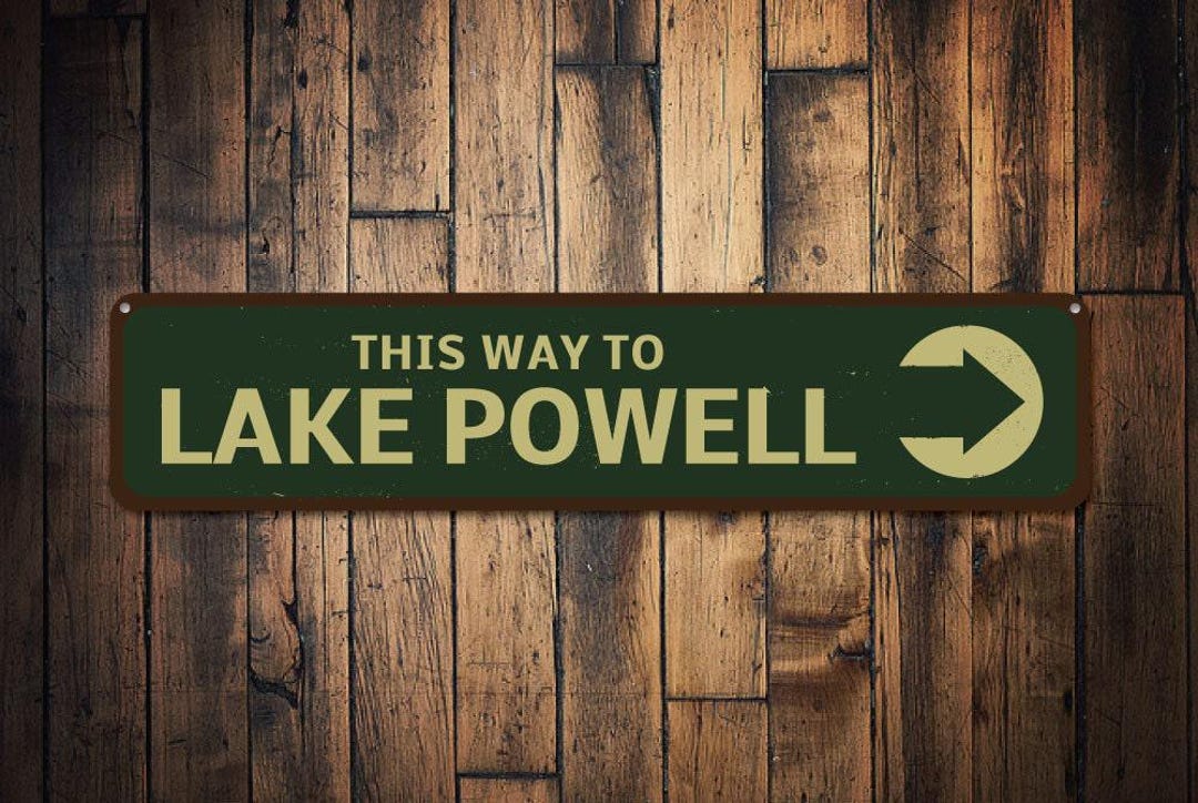 This Way to Lake Sign, Personalized Directional Arrow Lake House Gift ...