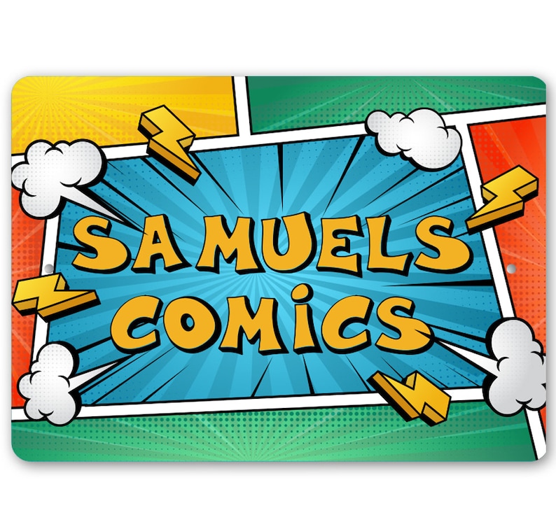 Comic Room Sign Custom Comic Decor Comic Book Lover Comic | Etsy