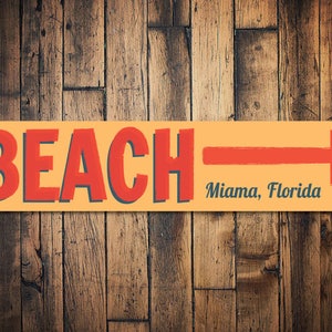 Beach This Way Sign, Beach Arrow Sign, Beach Direction Sign, Beach ...