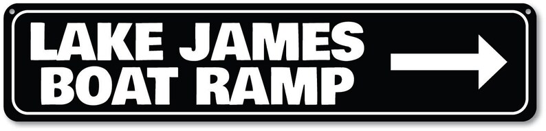 Boat Ramp Sign Custom Lake Sign Arrow Sign Lake House - Etsy