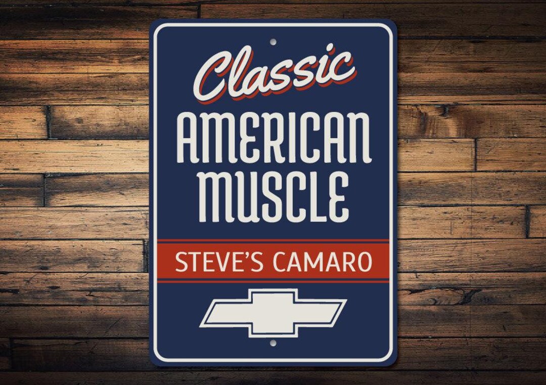Classic Camaro Sign, Camaro Gift, Custom Chevy Sign, American Muscle ...