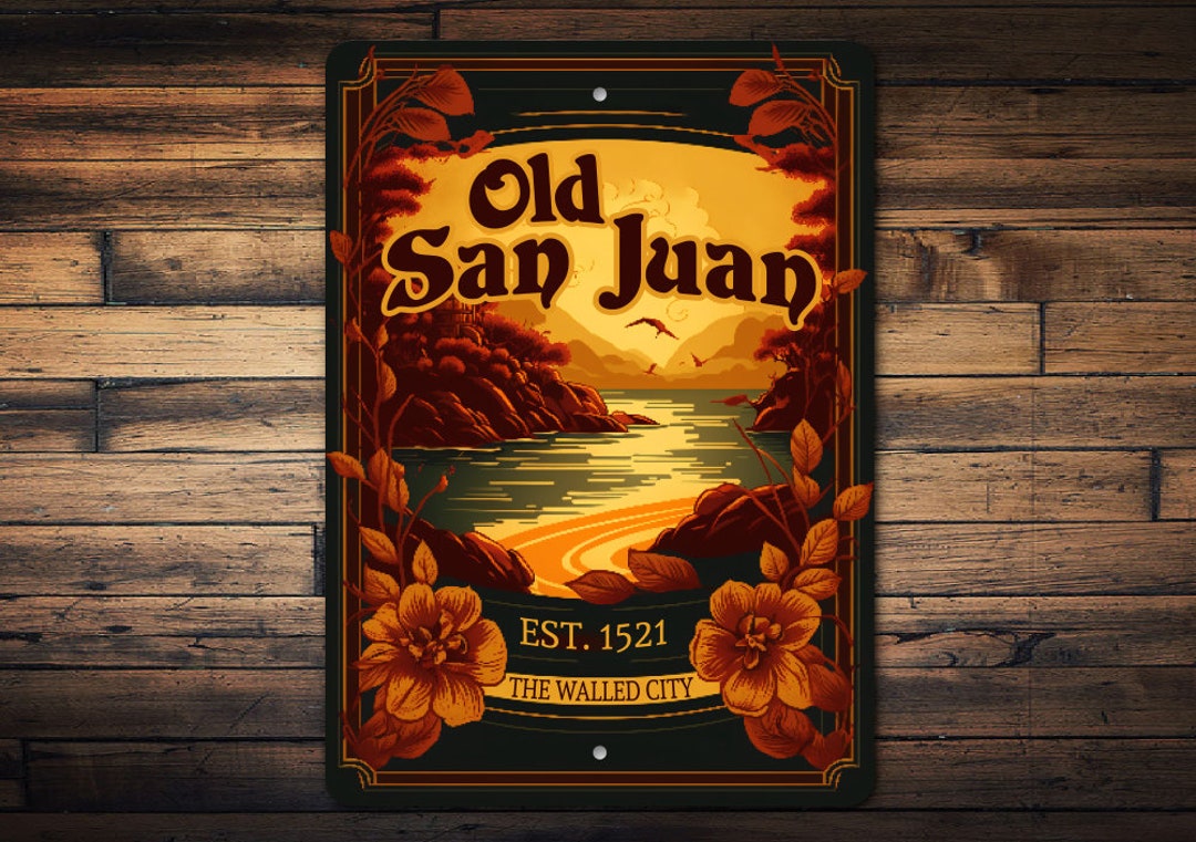 Old San Juan Sign, San Juan Sign, Custom Beach Gift, San Juan Home ...