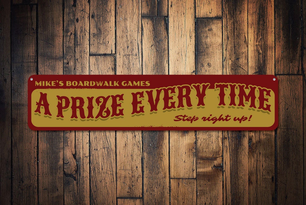 Boardwalk Sign Custom Boardwalk Boardwalk Game Sign Vintage Style Sign ...