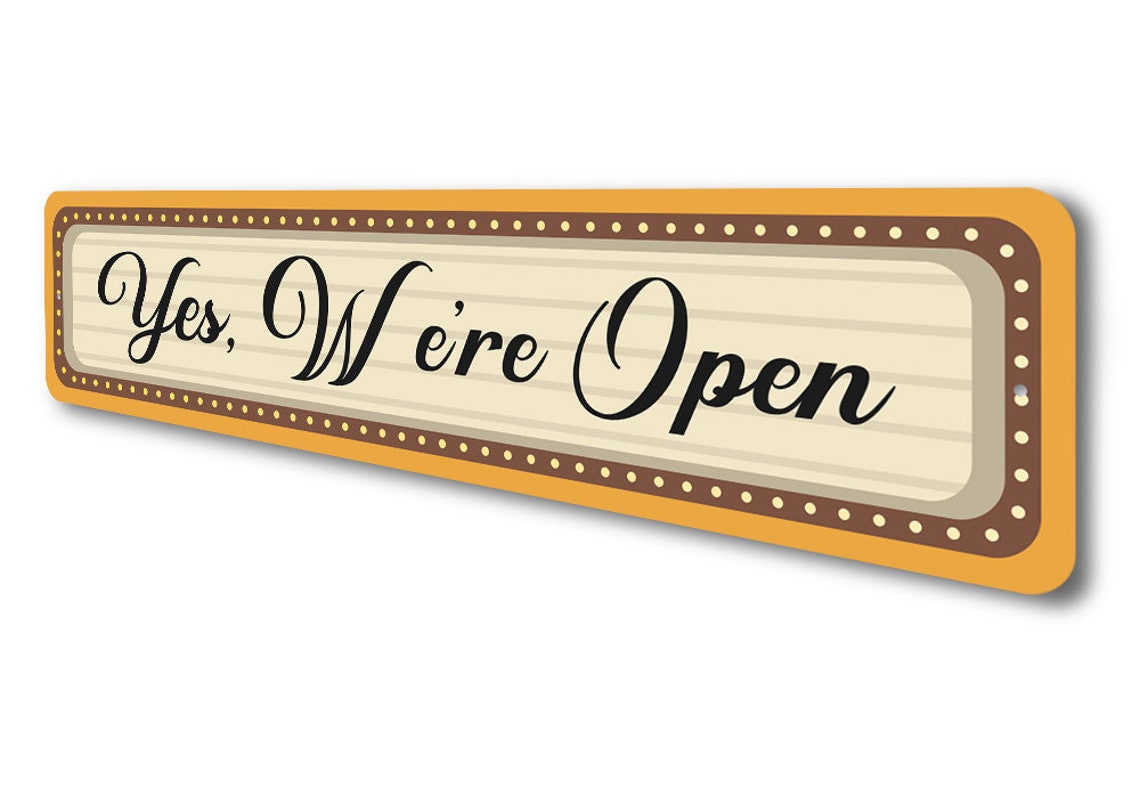 Yes We're Open Sign Retro Open Sign Retro Wall Gift We - Etsy