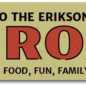 Annual Pig Roast Sign, Personalized Welcome BBQ Sign, Custom Family ...