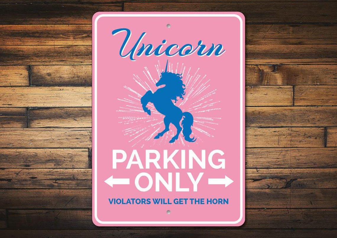 Unicorn Gift, Unicorn Parking Sign, Unicorn Lover Gift, Unicorn Lover ...
