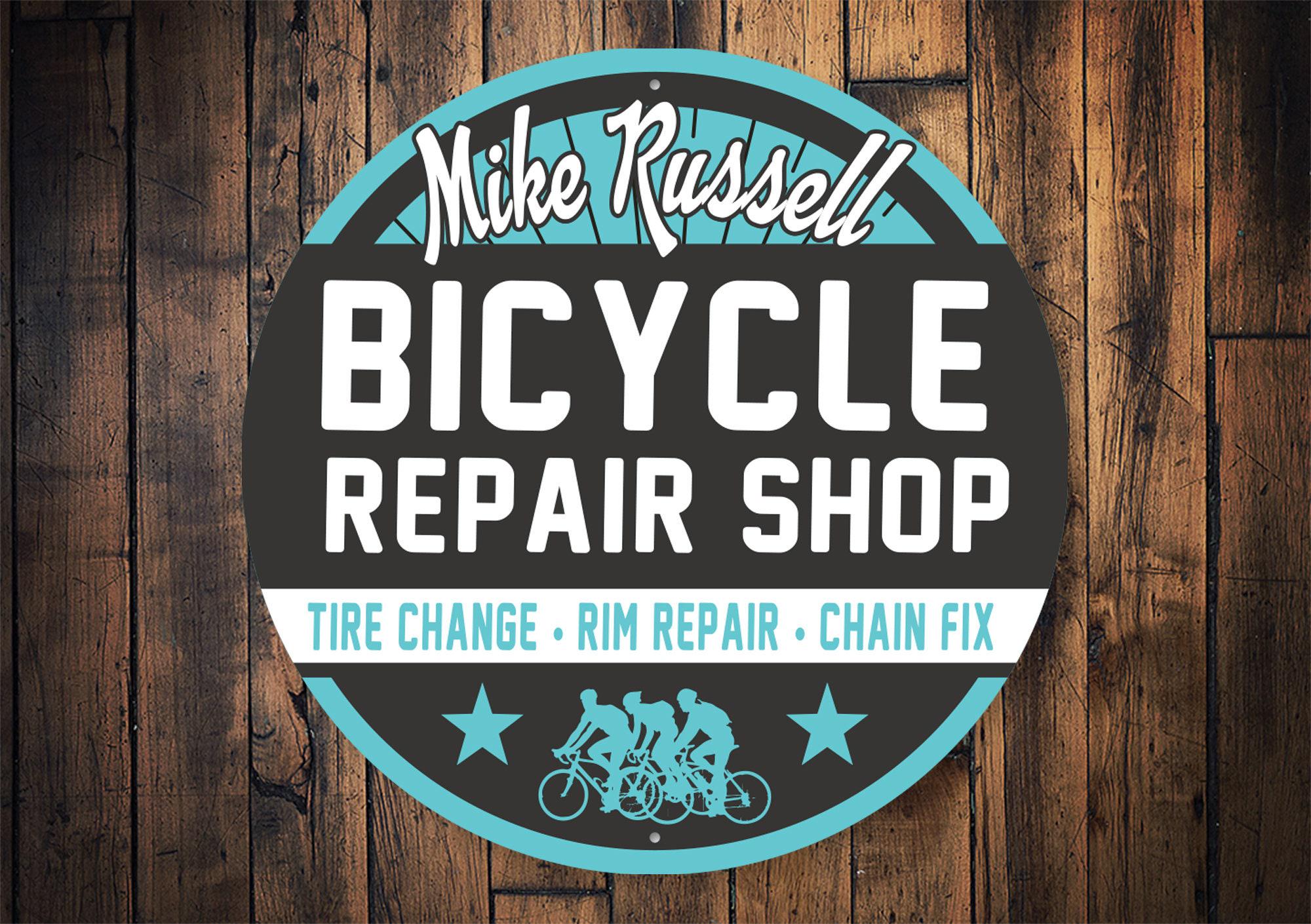 Bicycle Repair Shop Sign, Custom Bike Shop Sign, Custom Bike Sign ...