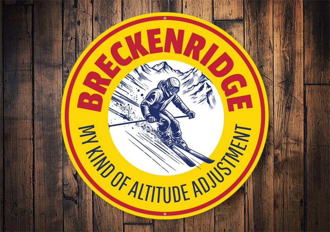 Breckenridge Sign, Skiing Wall Decor, Mountain Adventure, Gift for ...