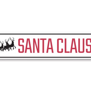Santa Claus Lane, Santa Claus Sign, Sign for Santa, Christmas Sign ...