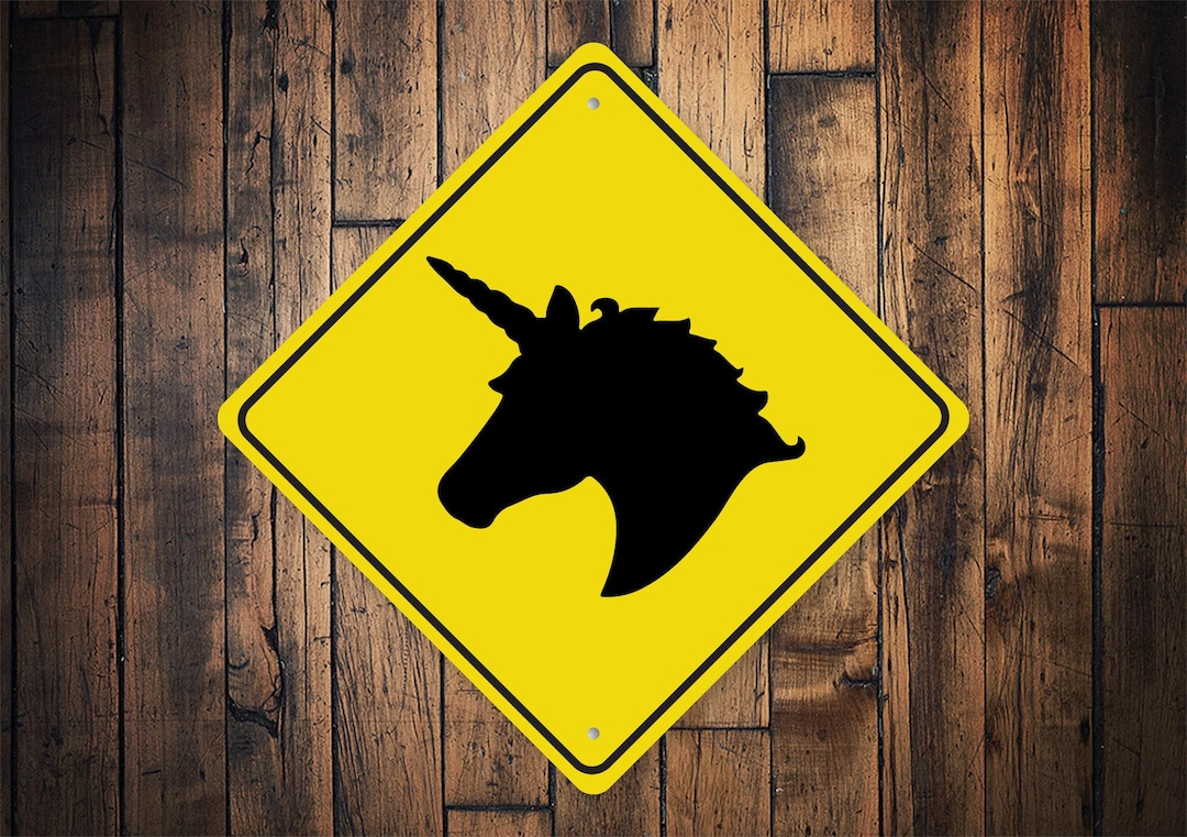 Unicorn Crossing Sign, Crossing Unicorn, Funny Crossing, Unicorn Lover ...