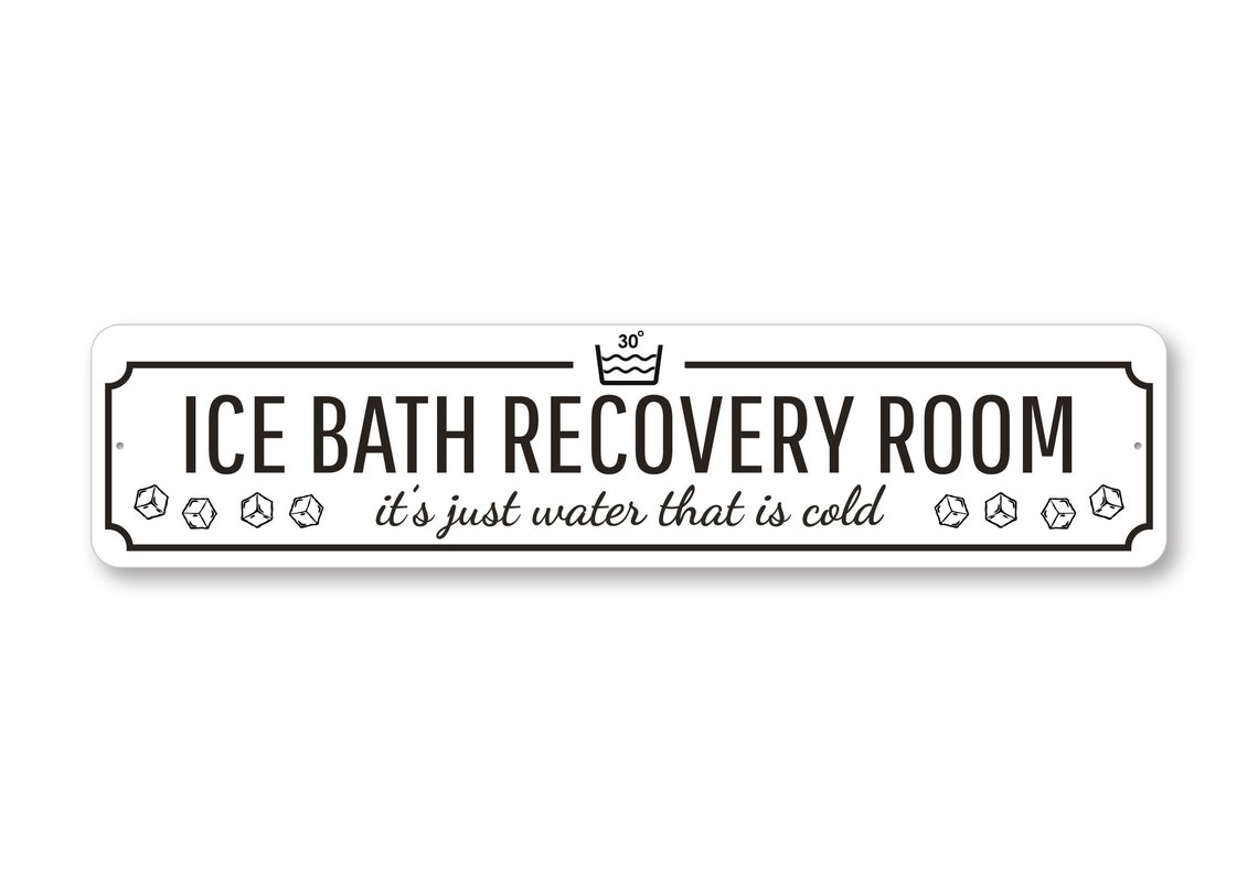Ice Bath Recovery Sign Bathing Room Sign Custom Bathing - Etsy