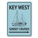 Key West Beach Sign Sunset Cruises Key West Cruise Metal - Etsy