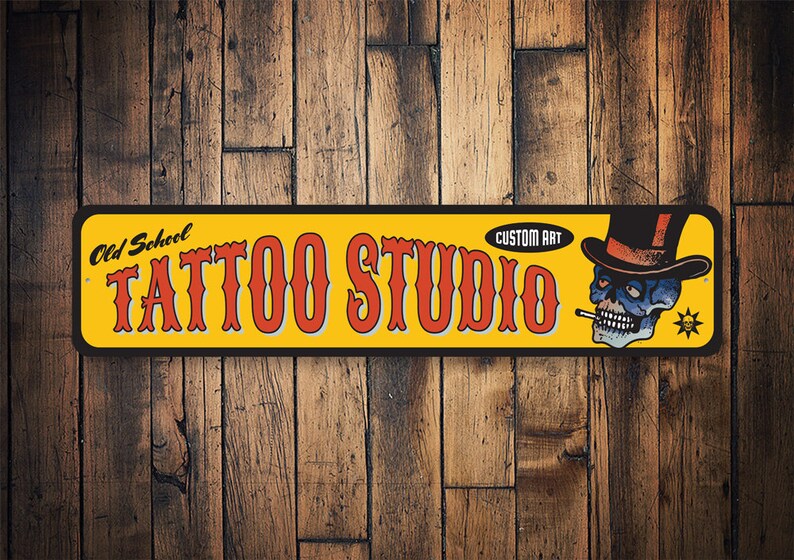 Old School Tat Shop Sign Old School Tattoo Tattoo Lovers - Etsy