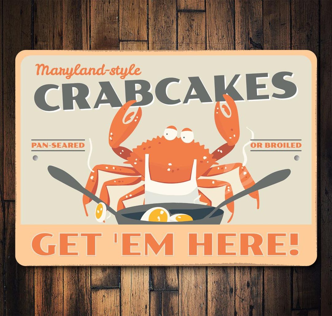 Maryland Style Crabcake Sign, Crab Shack Sign, Beach House Sign ...