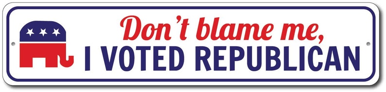 I Voted Sign Custom Political Party Sign Republican Sign - Etsy