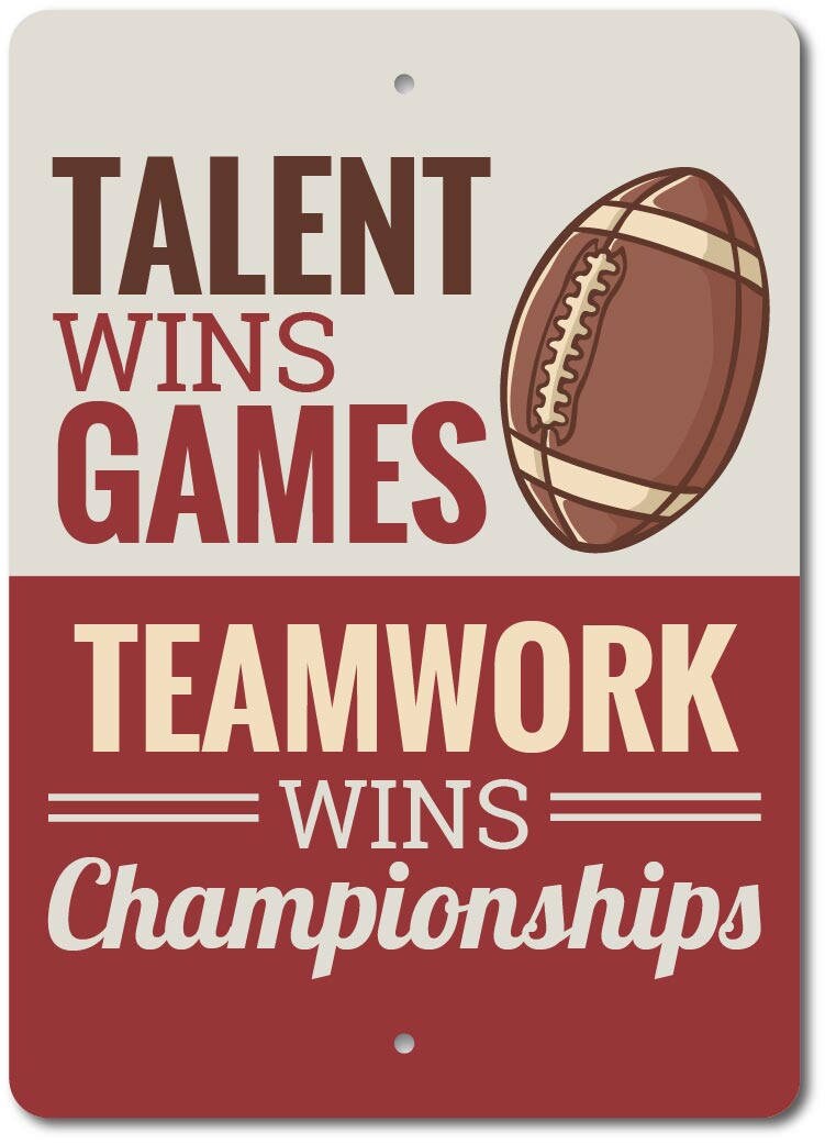 Sports Quote Sign Teamwork Sign Locker Room Decor Locker | Etsy