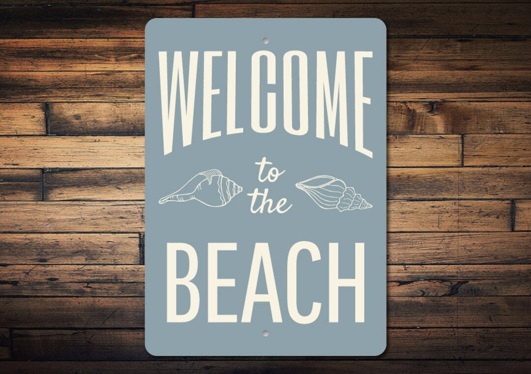 Beach Welcome Decor, Welcome Sign, Beach Shells Sign, Beach Shell Decor ...