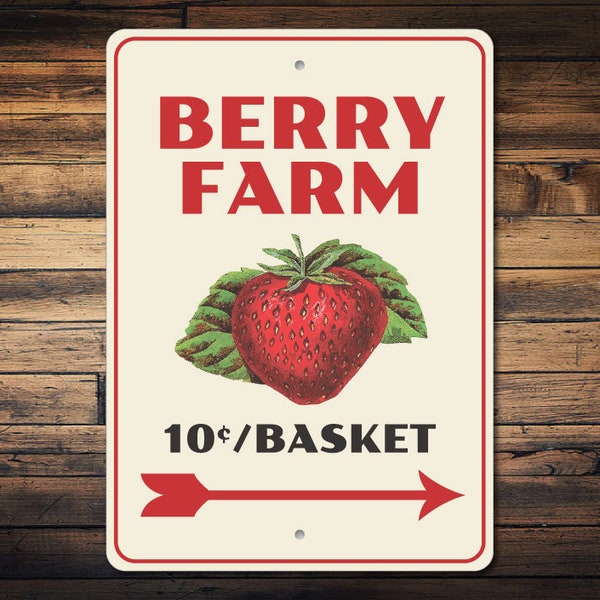 Strawberry Farm Sign - Etsy