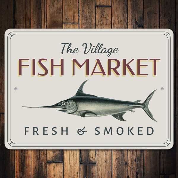 Fish Market Sign - Etsy