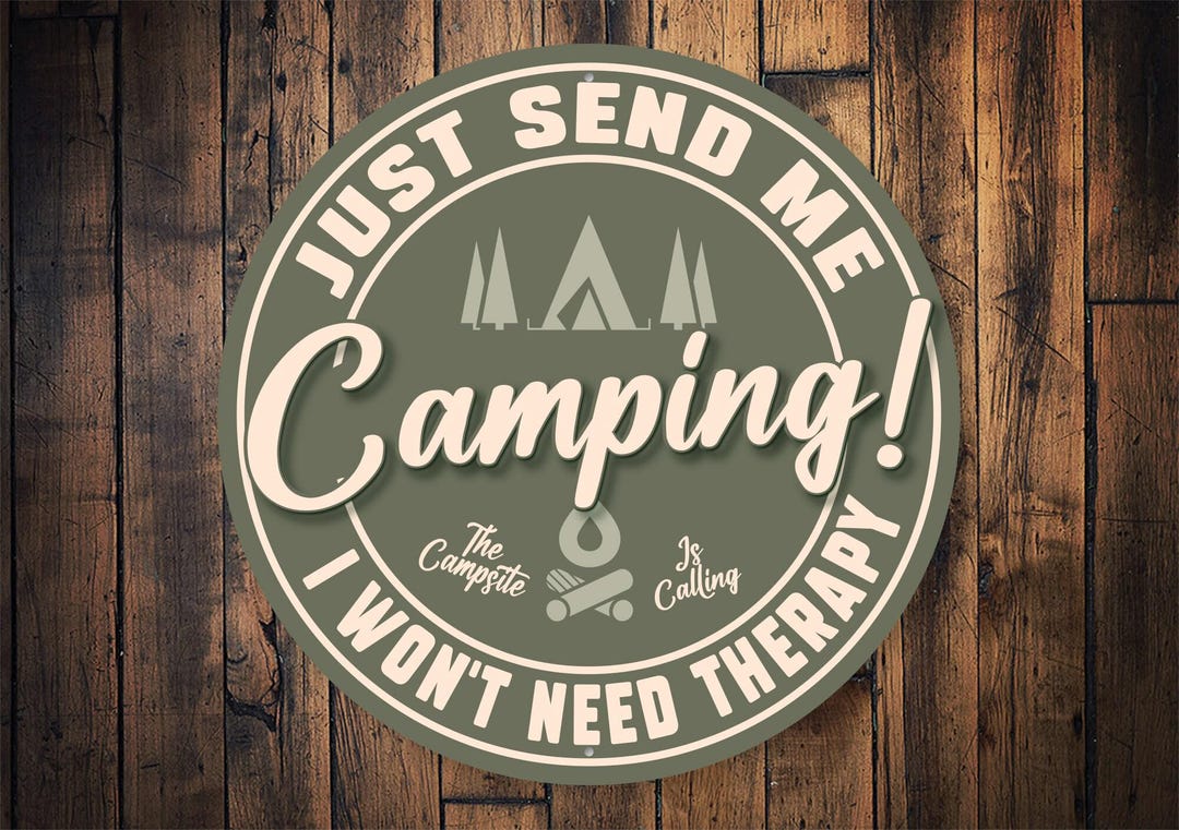Funny Camping Circle Sign, Circle Camp Sign, Campsite Gift, Sign for ...