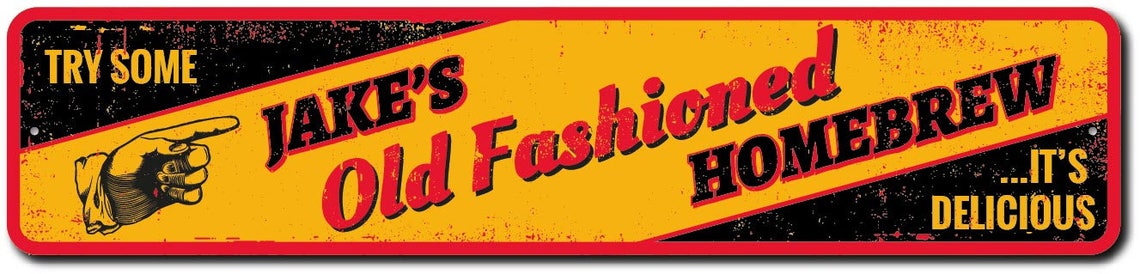 Old Fashioned Homebrew Sign Custom Beer Gift for Brewer Sign | Etsy