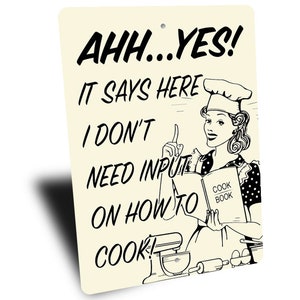 Retro Kitchen Sign, Funny Kitchen Decor, Retro Decor, Kitchen Signs ...