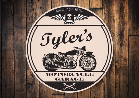 Personal Biker Sign Motorcycle Garage Motorcycle Sign Biker | Etsy