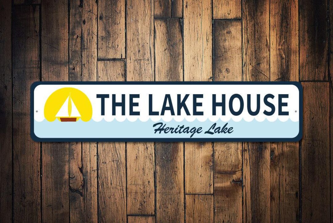 The Lake House Sign, Heritage Lake Sign, Lake House Decor, Lake Life ...
