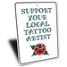 Local Tattoo Sign, Local Tattoo Artist, Tattoo Shop Sign, Tattoo Gift ...