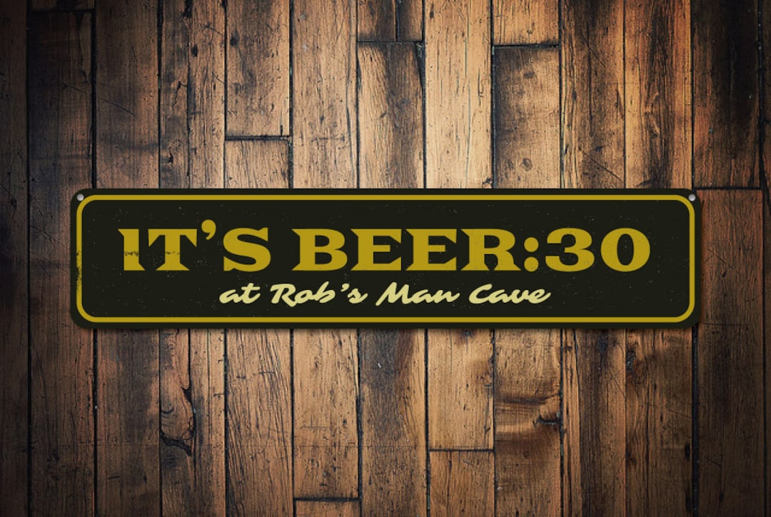 Beer Thirty Sign, Personalized Man Cave Sign, Custom Beer Lover Gift ...