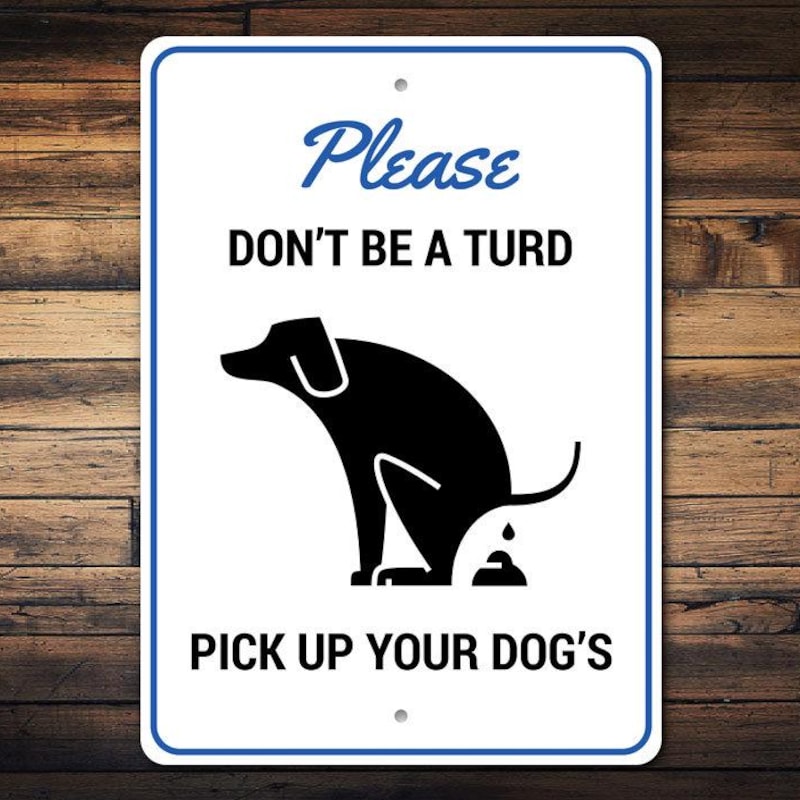 Dog Poop Sign - Etsy