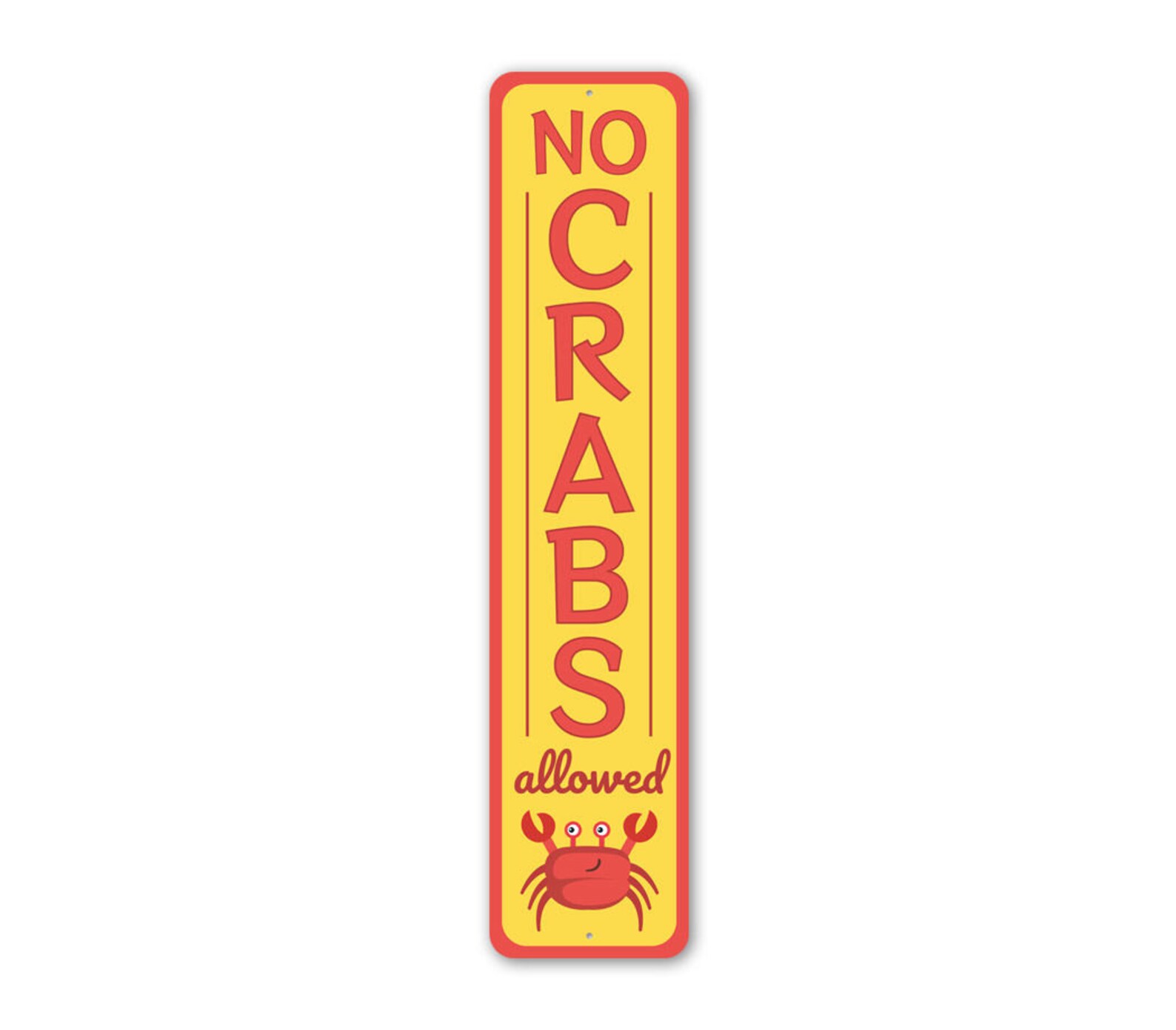 No Crabs Sign Funny Crab Decor Crab Beach Decor Funny Beach - Etsy
