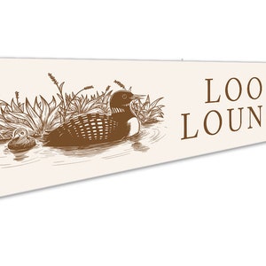 Loon Lounge Sign, Loon Lounge Decor, Loon Lover Lake, Loon Sign, Loon ...
