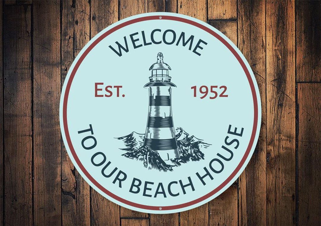 Beach Welcome Sign, Beach House Sign, Decor for Beach House, Beach ...